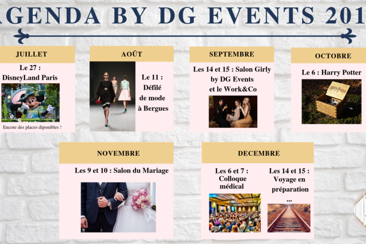 Agenda by DG Events 2019 - DG Events agence événementielle à Dunkerque